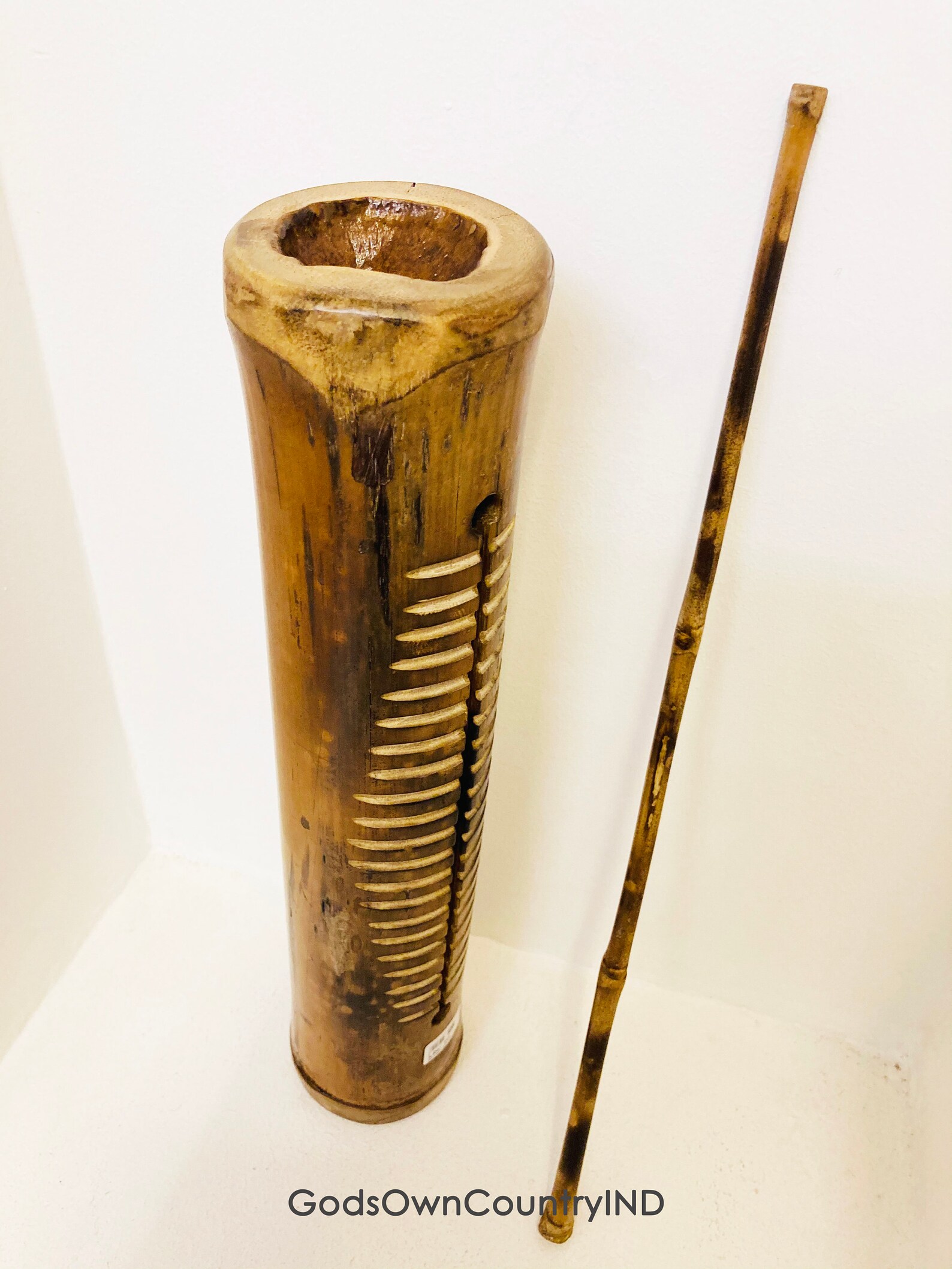 BAMBOO SCRAPER - Oldest Musical Instrument | Produces Solid and Hollow ...