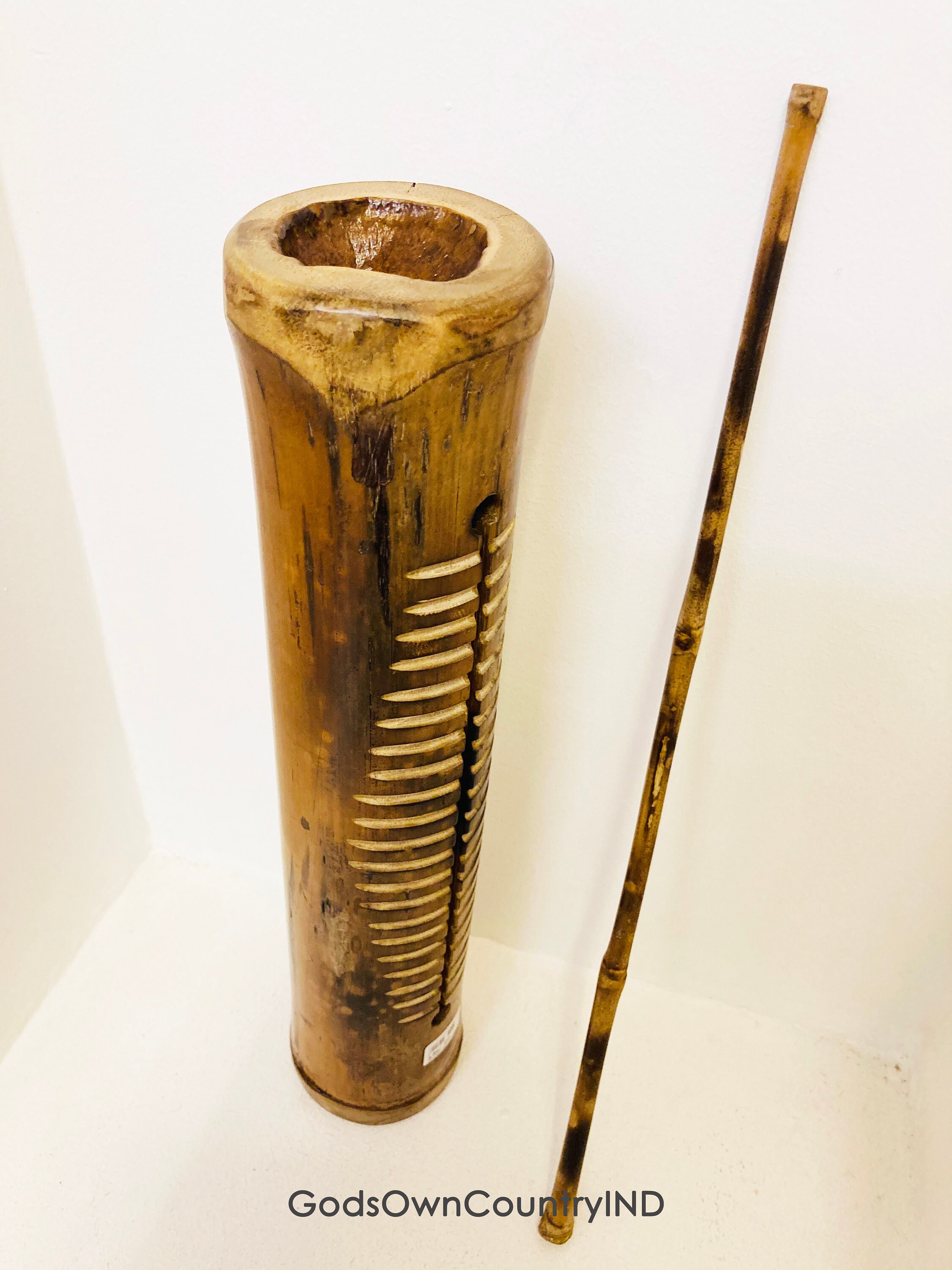 BAMBOO SCRAPER - Oldest Musical Instrument | Produces Solid and Hollow ...