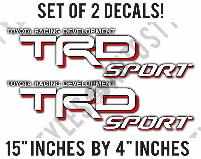 TRD Sport for Toyota Racing Development Fits Tundra Tacoma Vinyl Decal ...