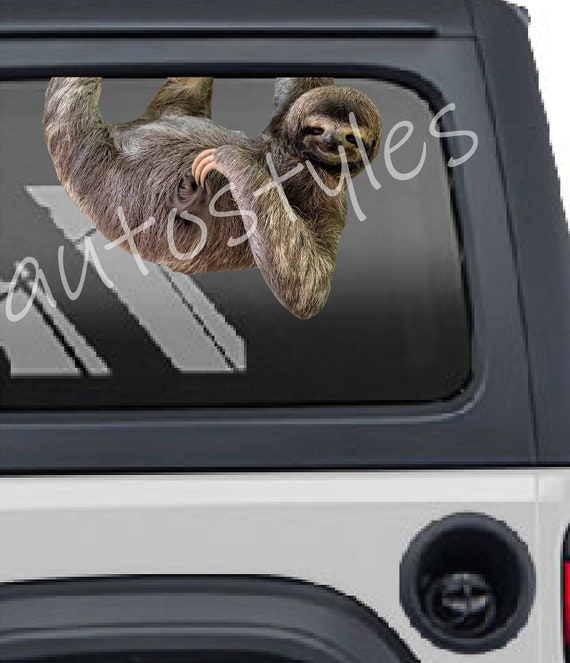 Sloth in the Window Funny Sloth Camping Decal Cute Car | Etsy