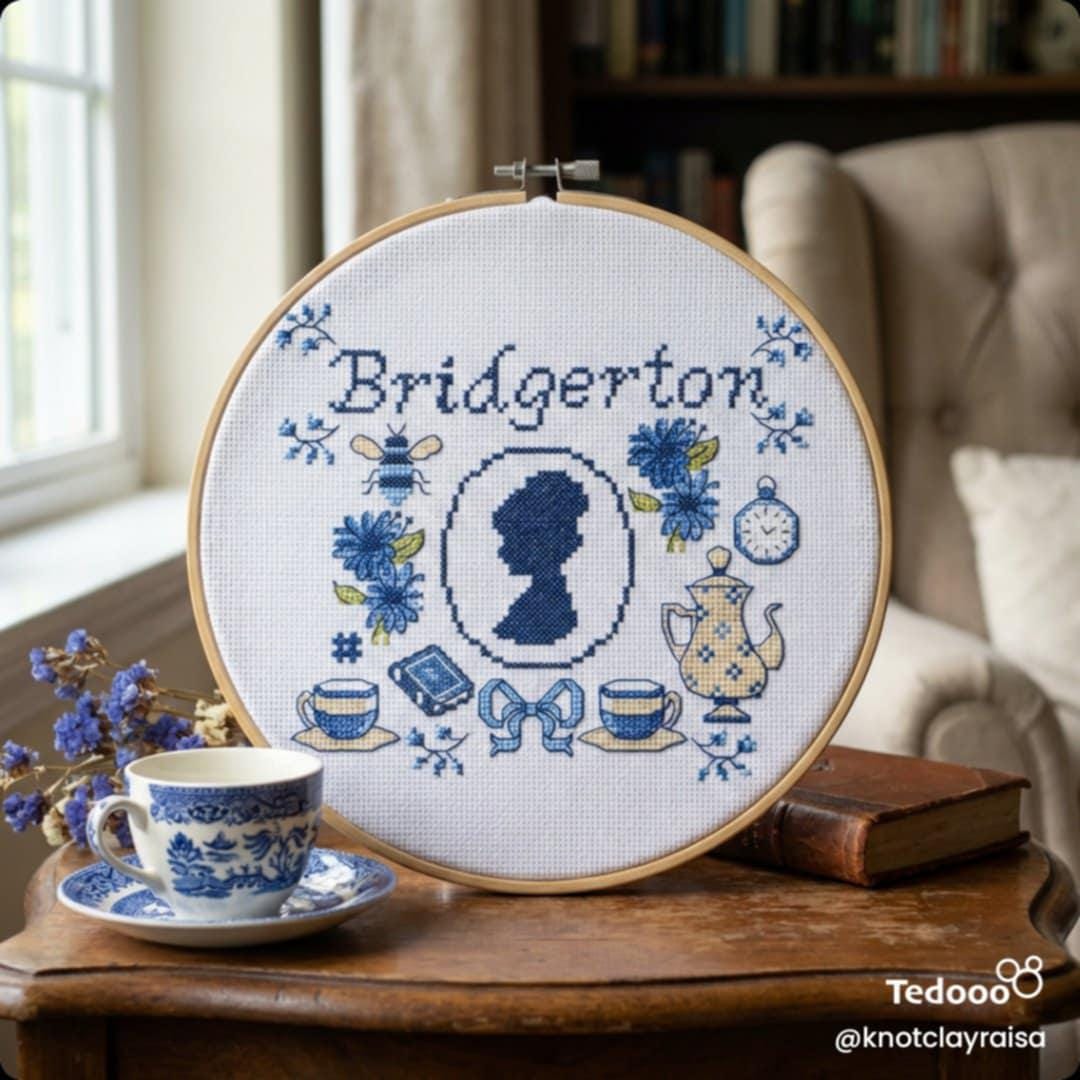 Bridgerton Cross Stitch Pattern, Regency Era Embroidery - Etsy Australia