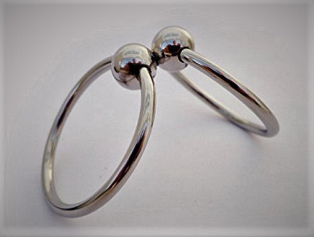 Dual Glans Head Ring With Ball Penis Ring Dual Ball Sterling - Etsy