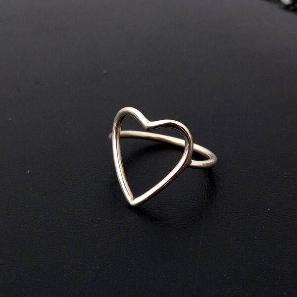 Open Heart Ring - Etsy