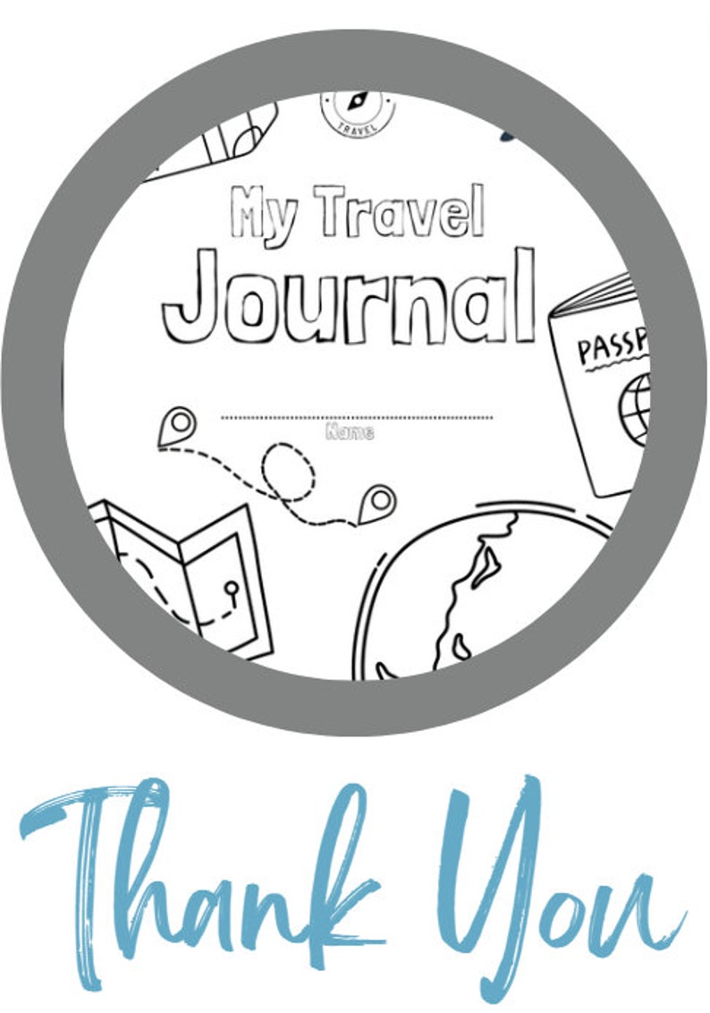 Great Kids Printable Travel Journal With Extra Pages PDF - Unique ...