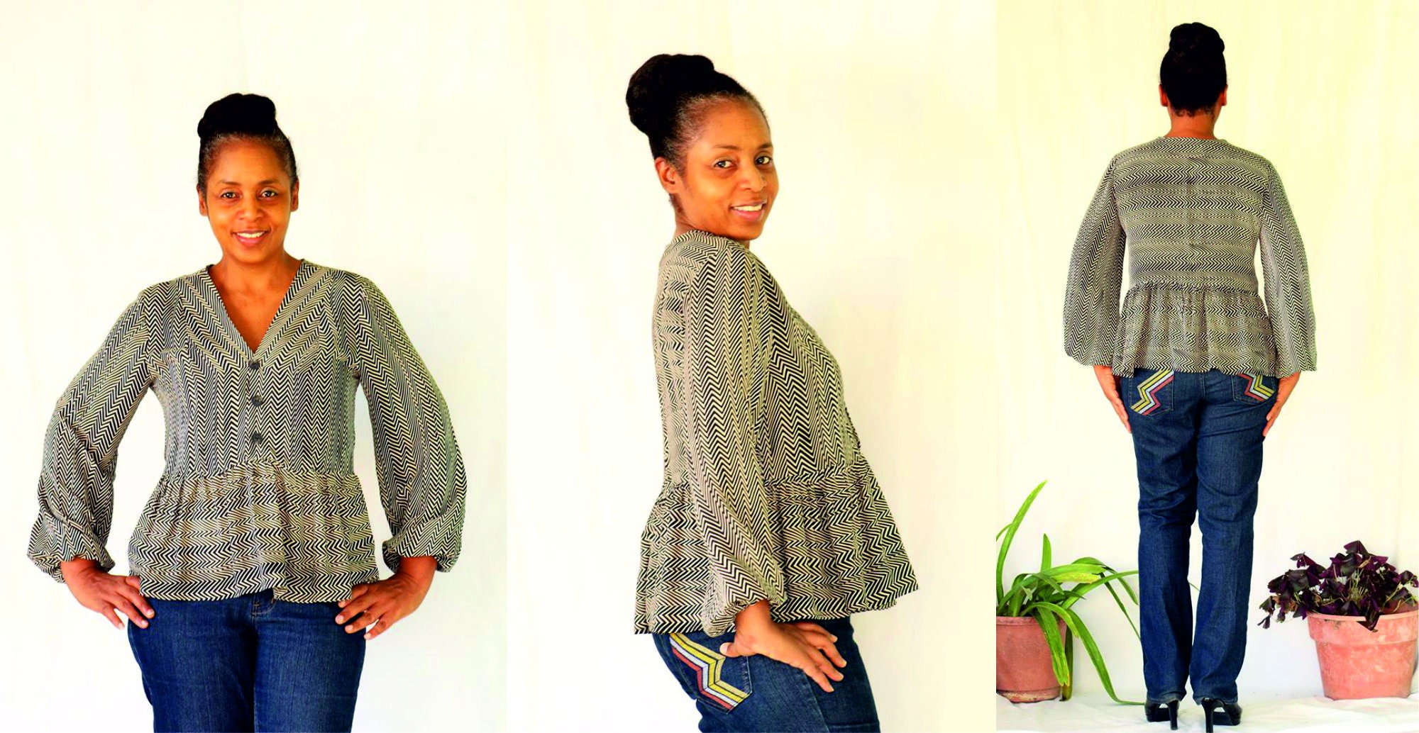 Patrón de blusa para principiantes, plantilla de blusa PDF patrón de ...