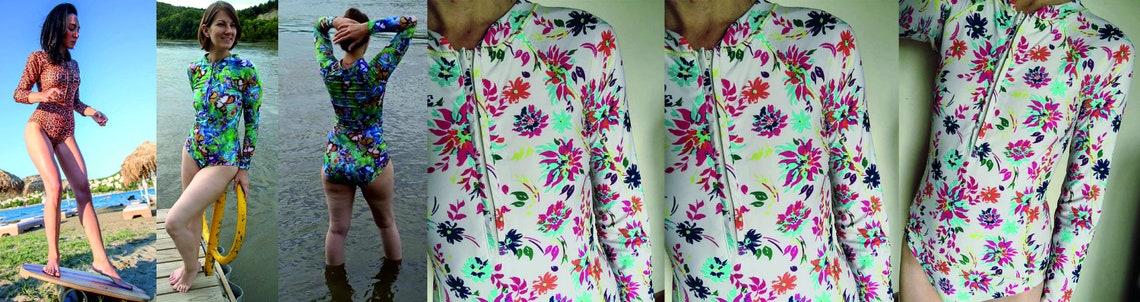 Swimsuit PDF Template Swim Surf Long Sleeve Body Suit PDF Patterns 0-30 ...