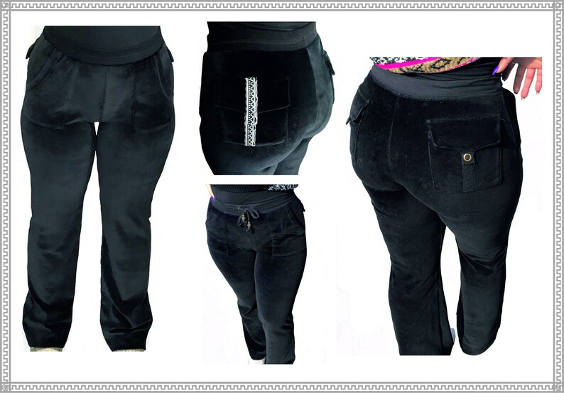 Women Normal Waisted No Zipper Trousers Joggers Fited Elastic Waistband ...