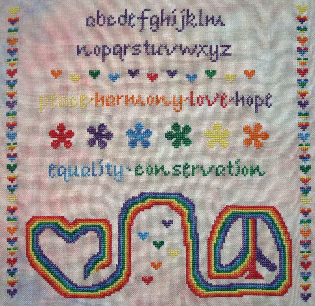 Cross Stitch Chart "child of the 60s" - Etsy