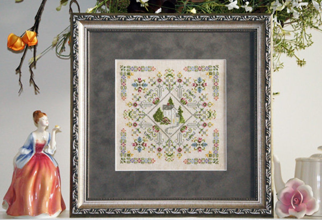 English Garden Cross Stitch Chart Village Home Series #1 - Etsy