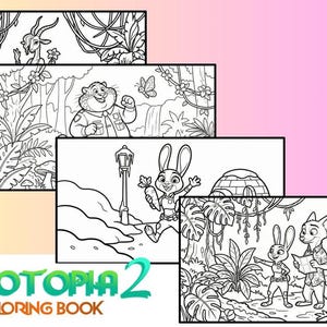 Zootopia 2 Coloring Papers for Kids: Zootropolis Drawing, PDF Download ...