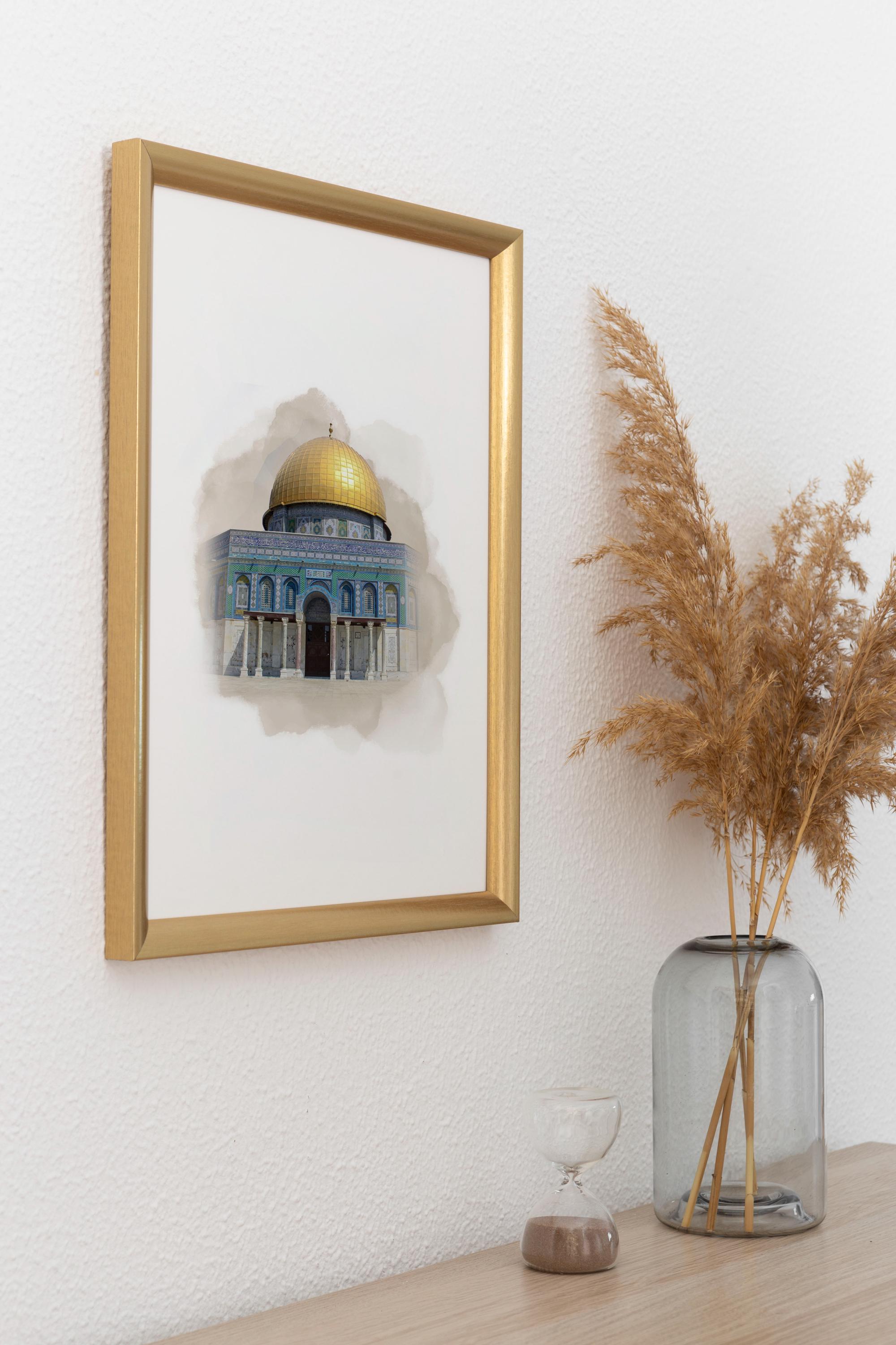 Al Aqsa Mosque Art Print, Islamic Poster Muslim Wall Art, Dome of the ...