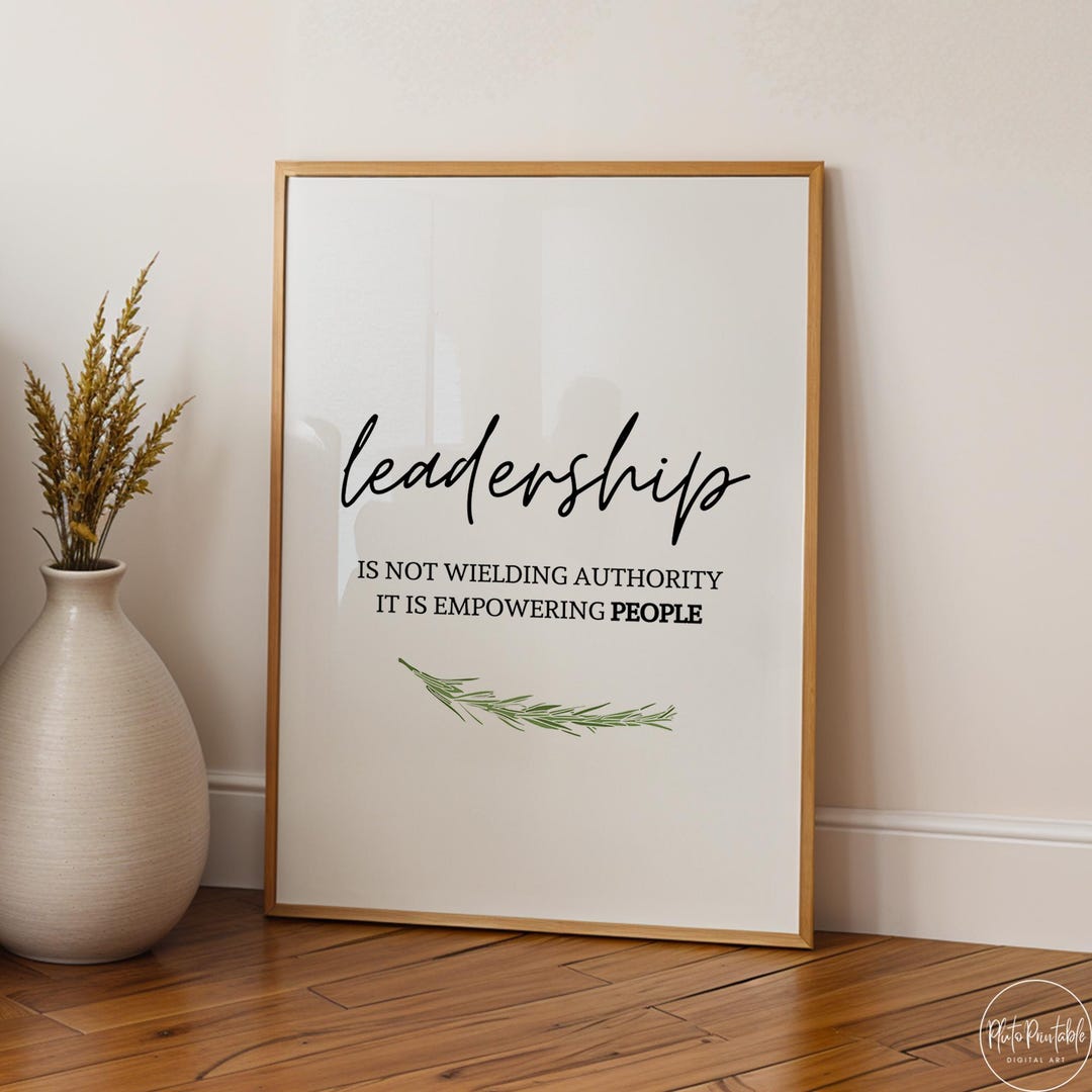 Leadership Quote Print – Modern Office Wall Art, Home Office Decor - Etsy