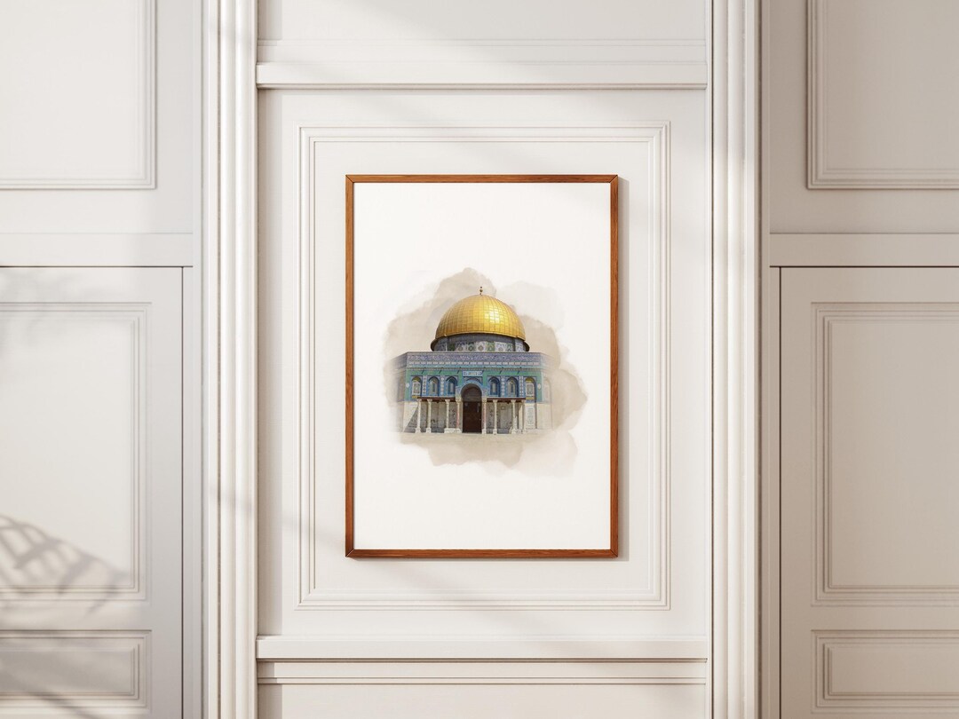 Al Aqsa Mosque Art Print, Islamic Poster Muslim Wall Art, Eid Ramadan ...
