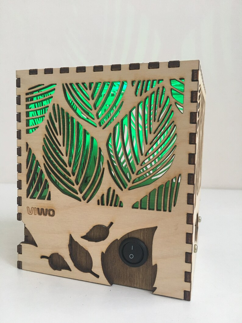 Light projector shadow lamp green forest nightlight ECO | Etsy