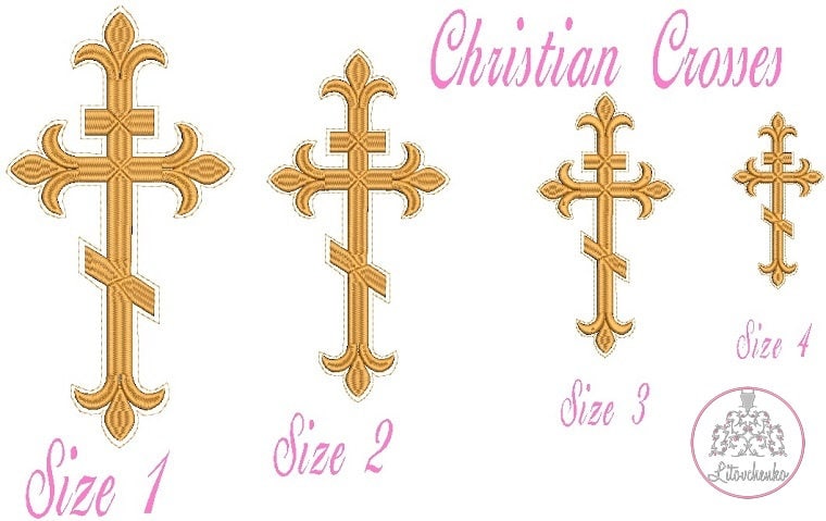 Cross Embroidery Design. Machine Embroidery Design. Christian Cross ...