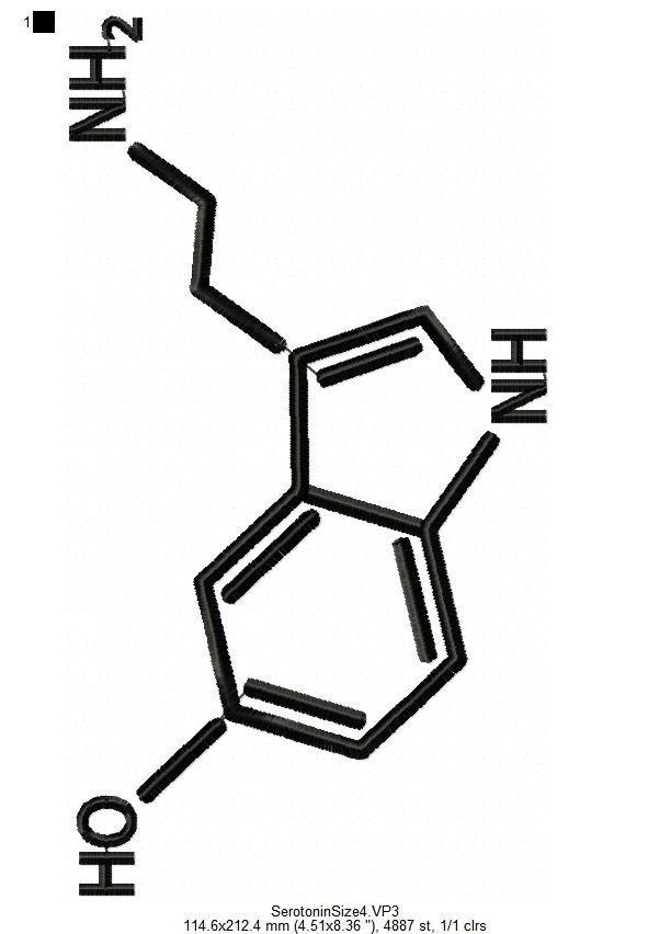 Serotonin Machine Embroidery Design 7 Sizes - Etsy