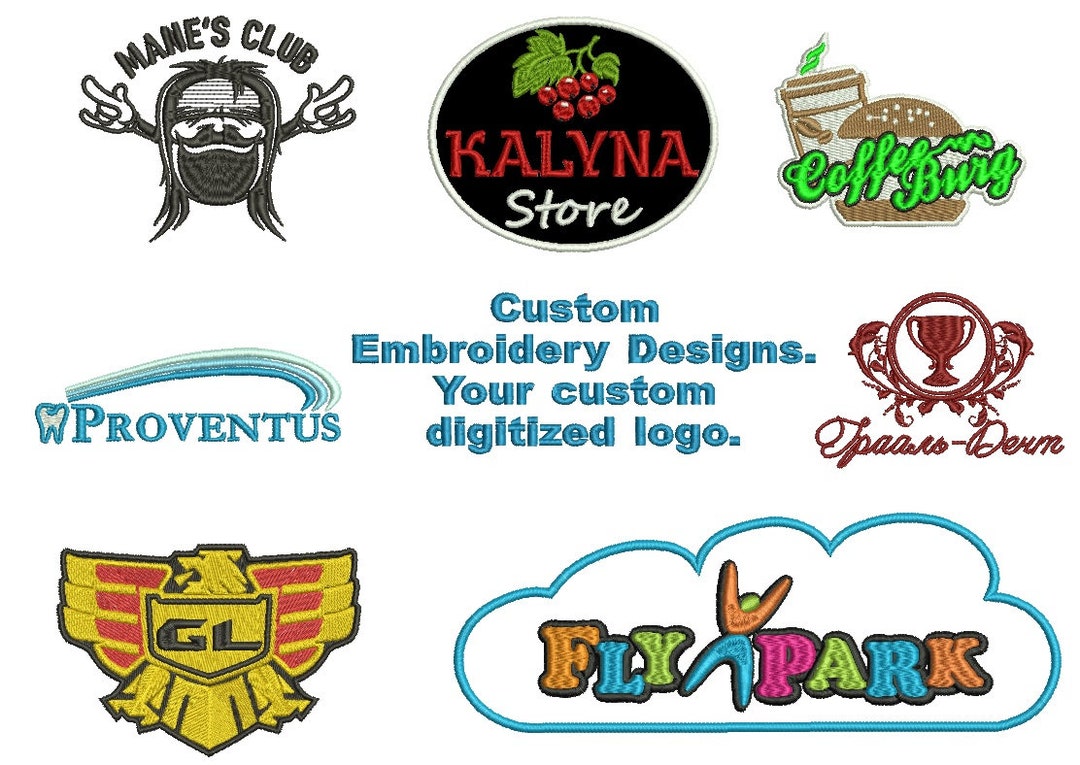 Custom Embroidery Designs.your Custom Digitized Logo or Patch. - Etsy