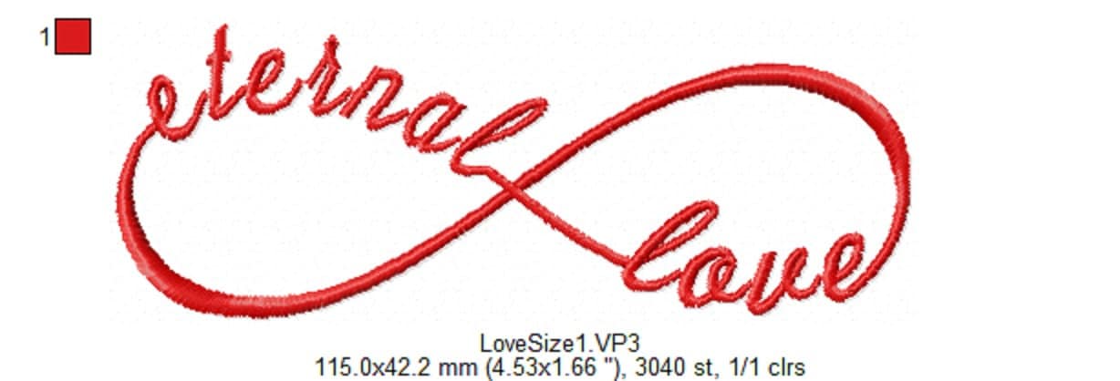 Eternal Love - Machine Embroidery Design in 5sizes, Embroidery Patterns ...