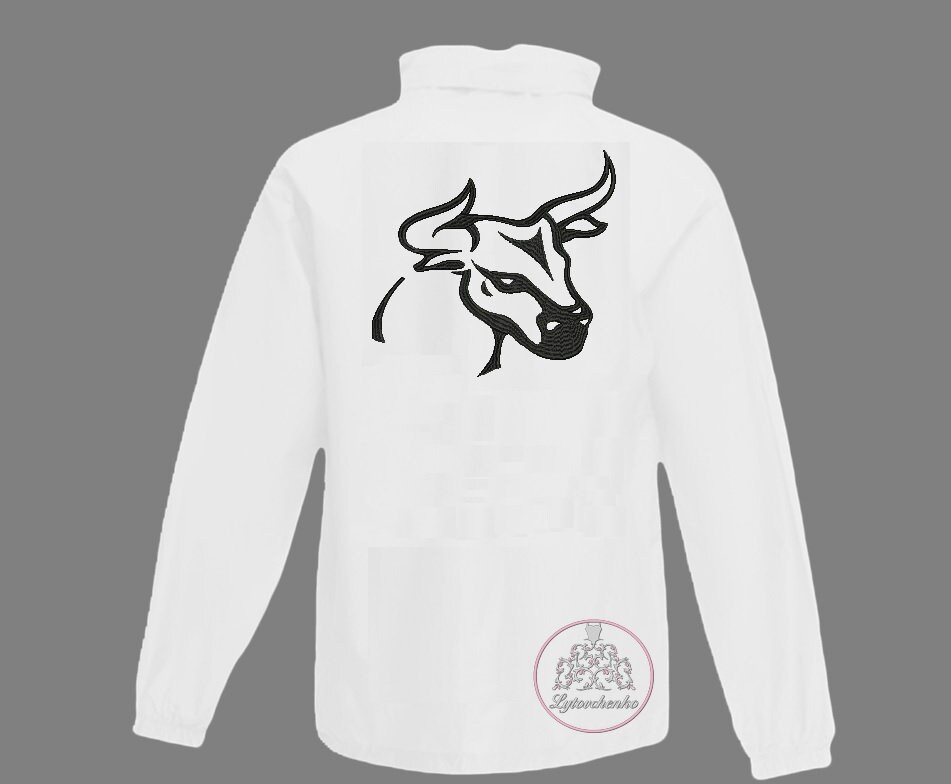 Bull Face Machine Embroidery Design 7 Sizes. Bull Sketch Embroidery ...