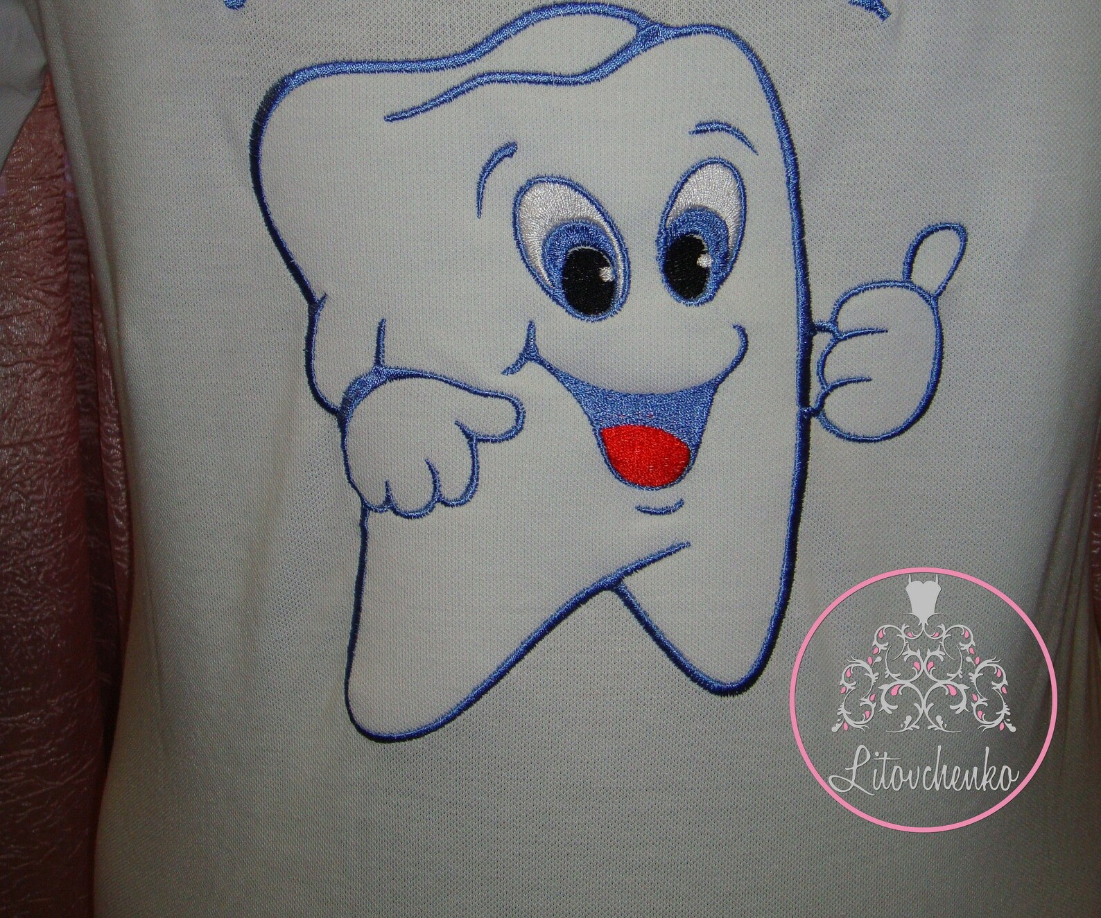 Tooth Applique Embroidery Design. Funny Medical Embroidery Design ...