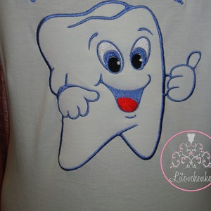 Tooth Applique Embroidery Design. Funny Medical Embroidery Design ...