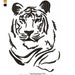 Tiger Face Machine Embroidery Design 5 Sizes. Tiger Sketch Embroidery ...