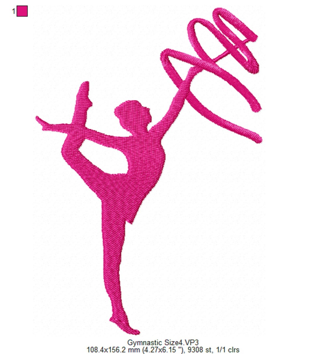Gymnastic Embroidery Design 5sizes Gymnast Machine Embroidery - Etsy