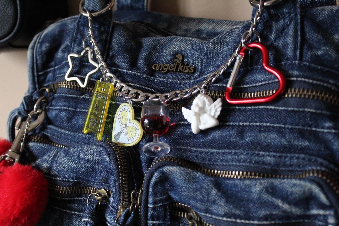 Novelty Bag Chain, Cuban Link Charm Chain - Etsy