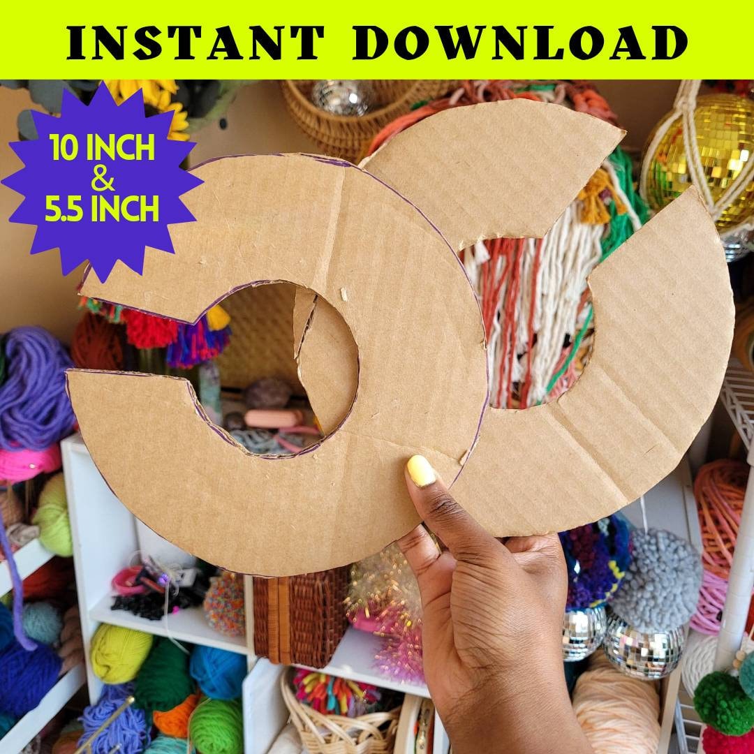 Jumbo Pom Pom Maker Template, DIY Pom Pom Video Tutorial, Cardboard DIY ...