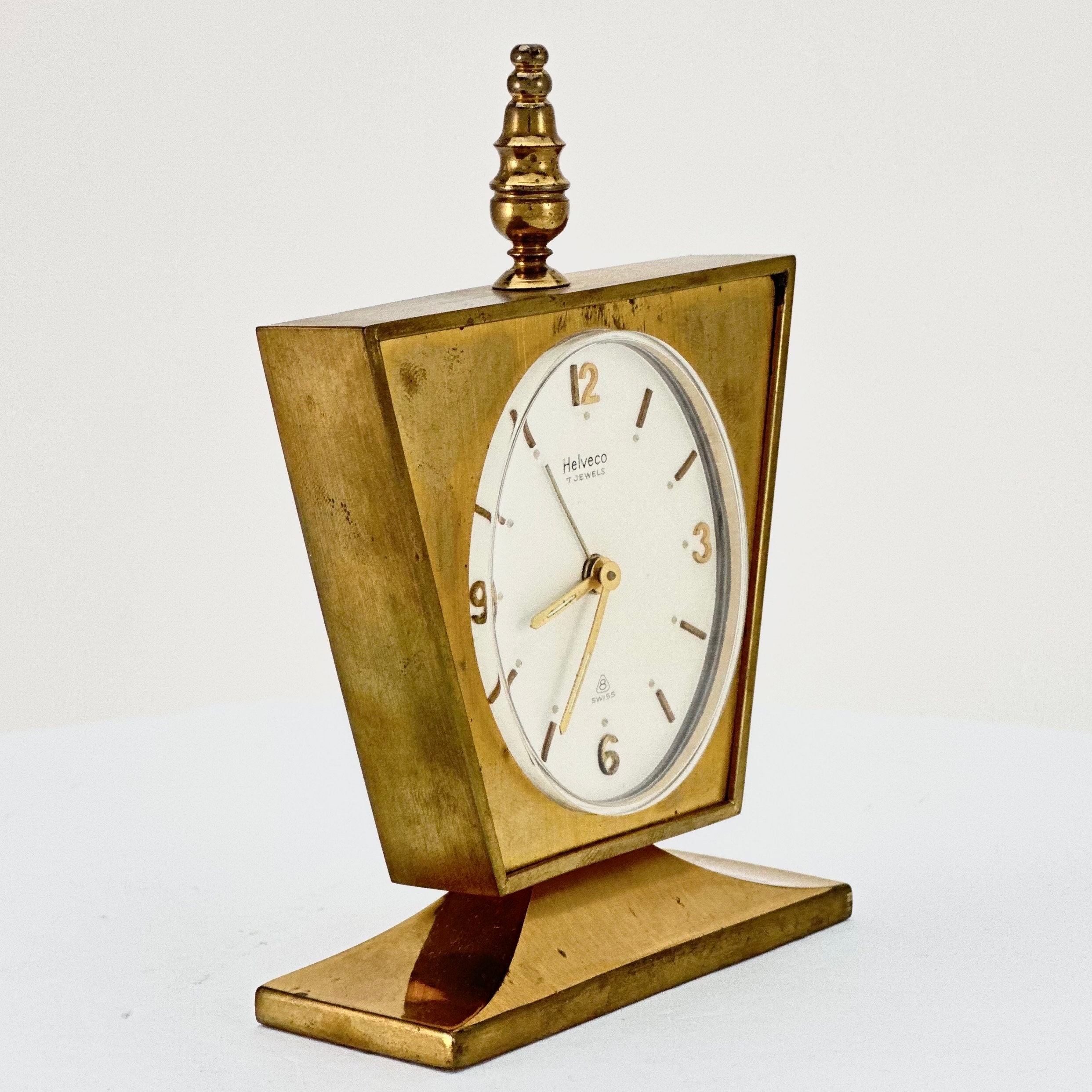 Miniature Helveco Vintage Clock Nightstand Decor Collectible Gift for ...