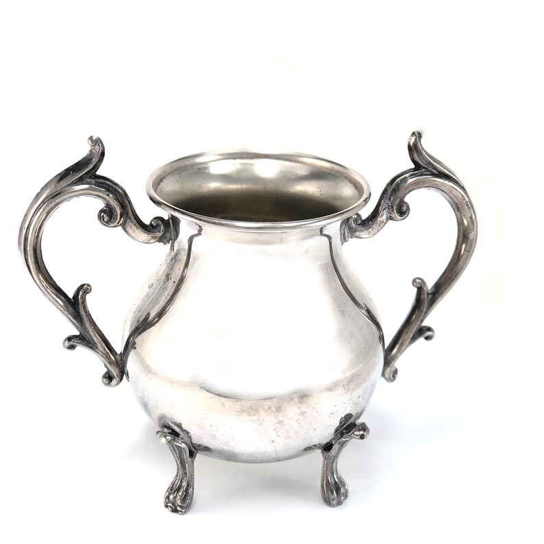 Vintage Silver Tea Set Serving Tray Water Pitchers Collectible Dining ...