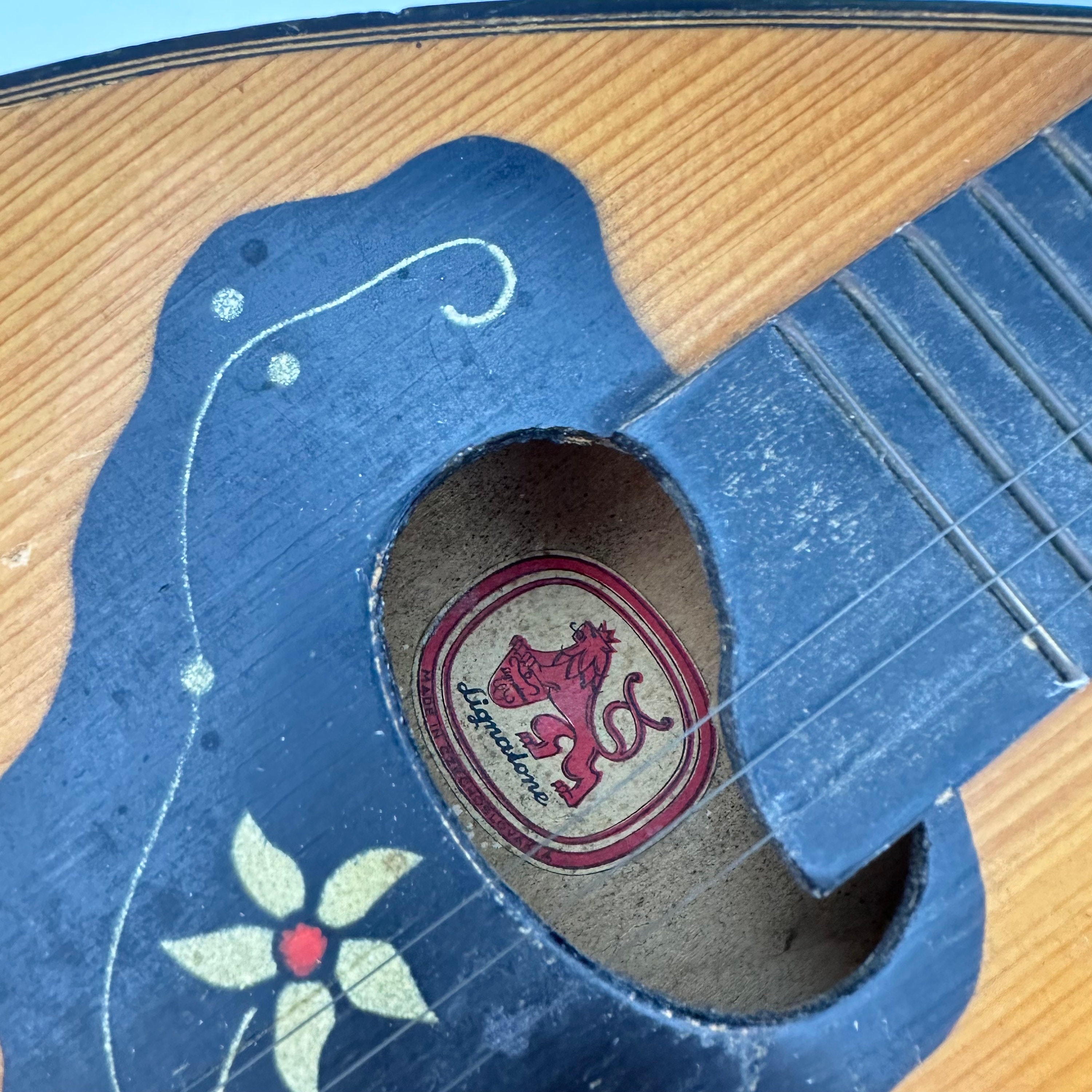 Vintage LIGNATONE Mandoline Mini Guitar Retro 8 String Instruments ...