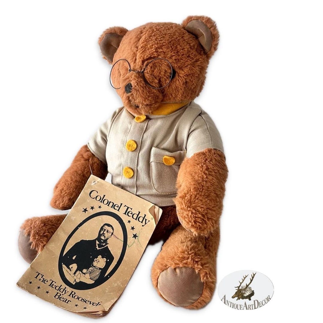 Teddy Roosevelt Colonel Bear, Stuffed Animals, Collectible Vintage ...