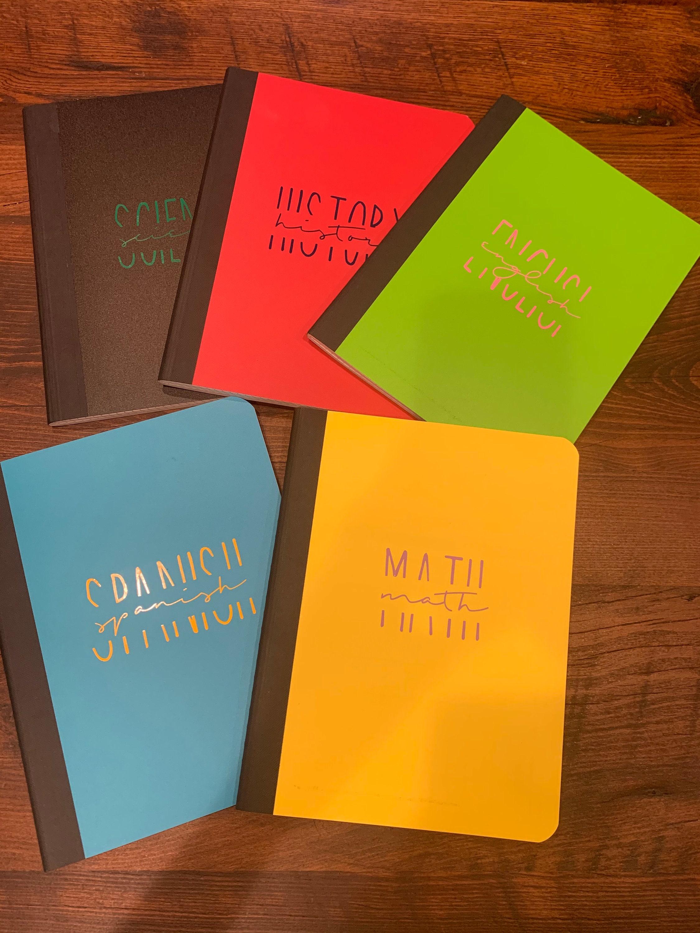 School Subject Notebook With Decal Back to School Notebook Journal - Etsy