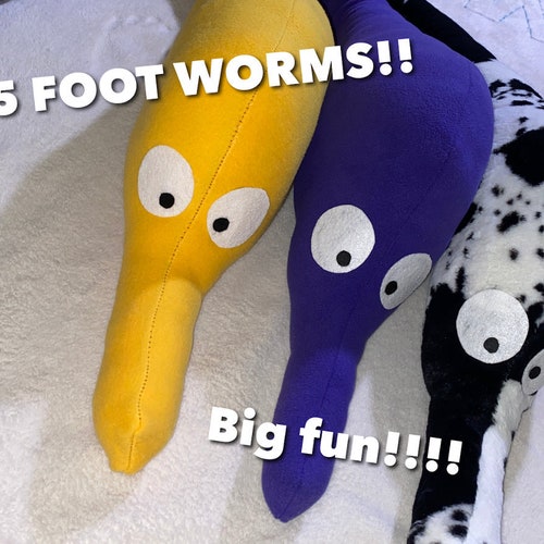GIANT Worm on a String squirmles Plush - Etsy