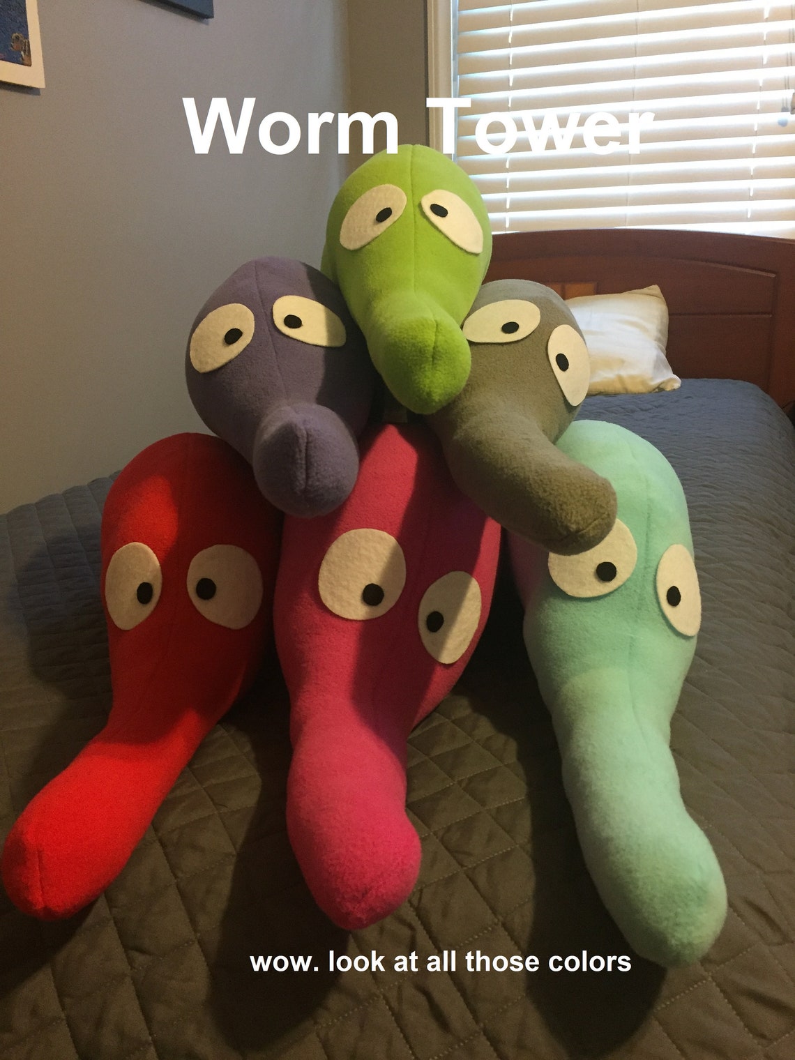 GIANT Worm on a String squirmles Plush - Etsy