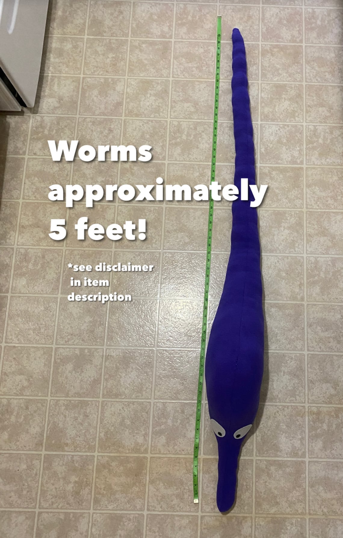 GIANT Worm on a String squirmles Plush - Etsy