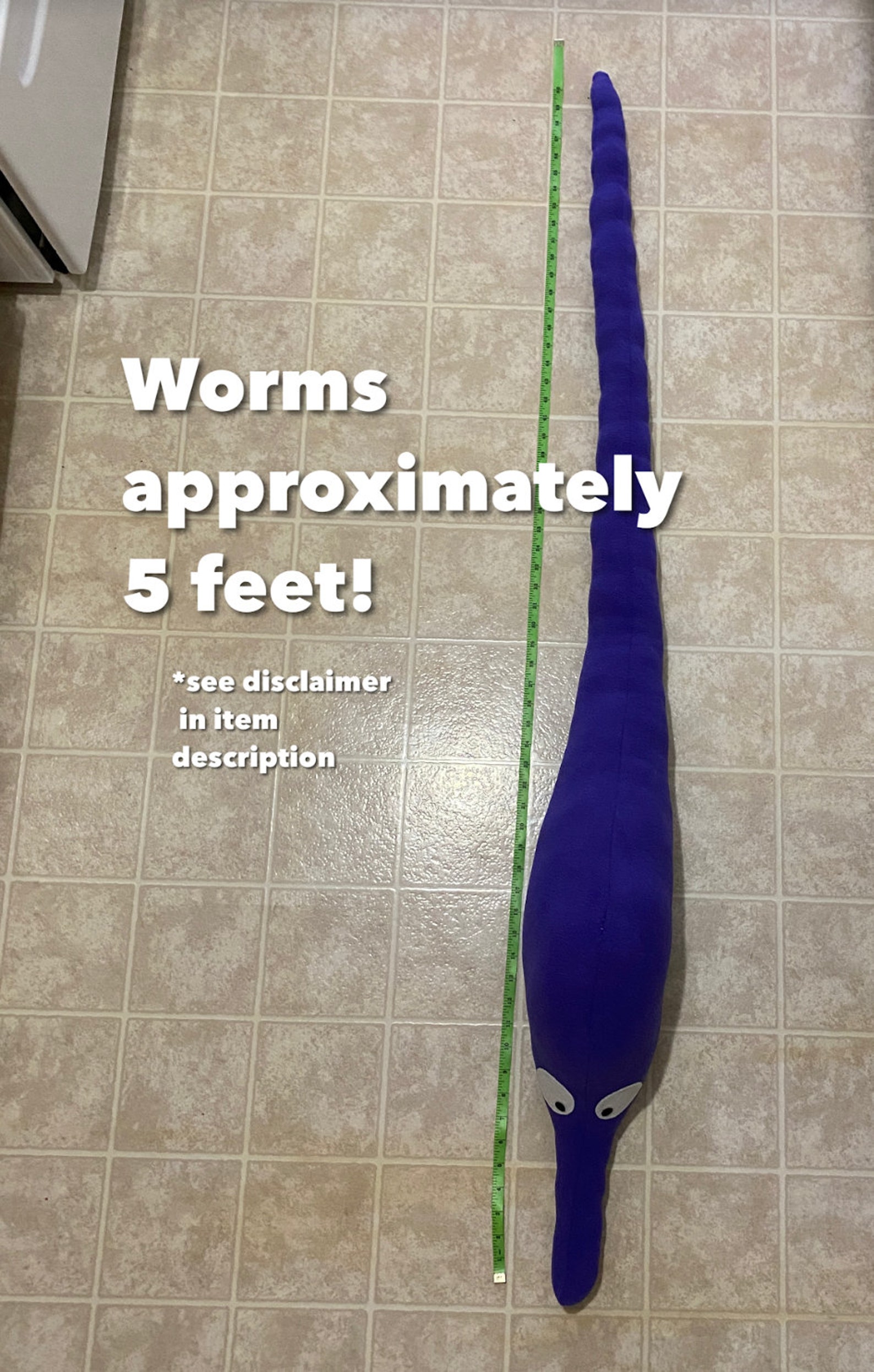 GIANT Worm on a String squirmles Plush - Etsy