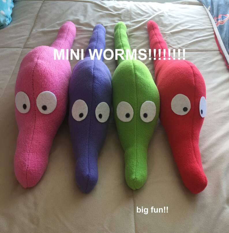 MINI Worm on a String (squirmels) Plush - Etsy