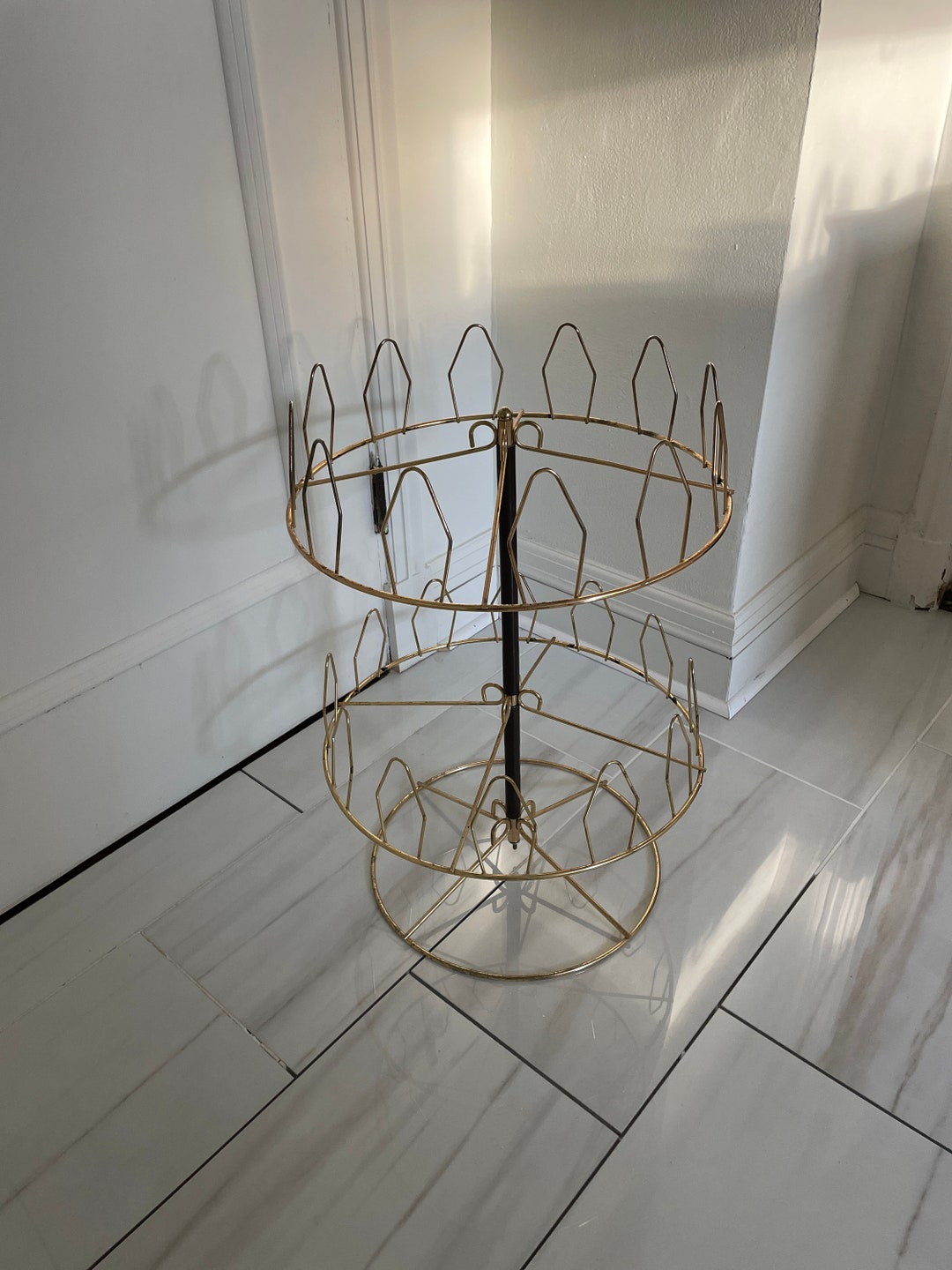 Mid-century Modern Rotating Shoe Rack 12 Pair Shoe Rack MCM Circular ...