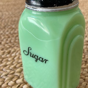 Original Vintage Jadeite Sugar Shaker Mckee Roman Arches Hard to Find ...