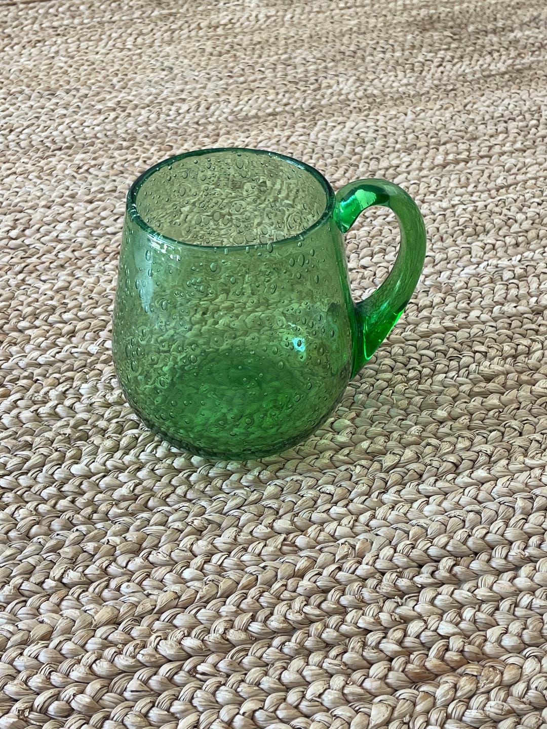 French Laverrerie De BIOT Small Pitcher Light Green Hand Blown Signed ...