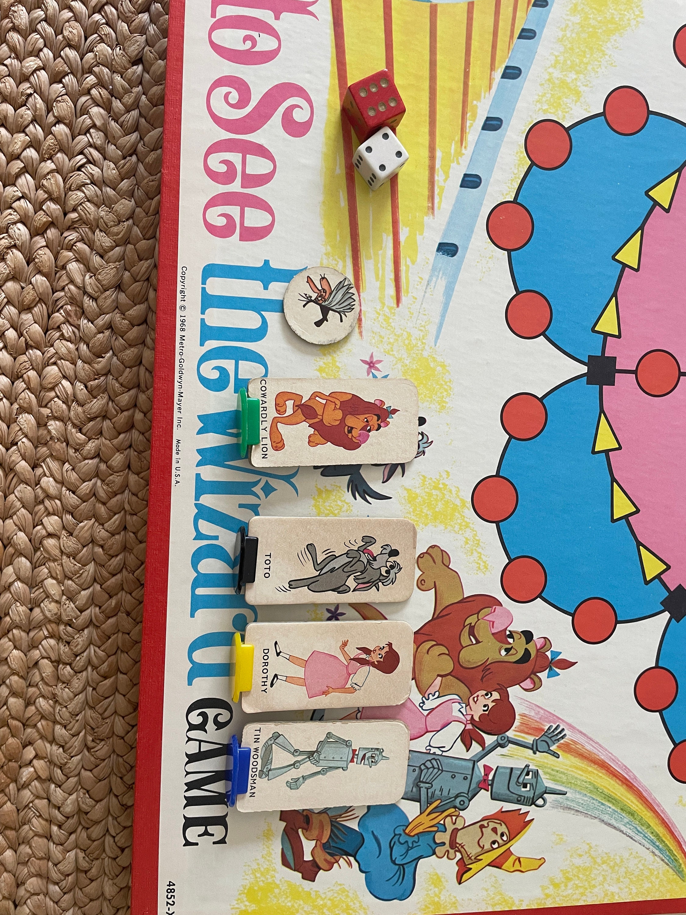 Vintage off to See the Wizard Board Game Milton Bradley 1968 No. 4852 ...