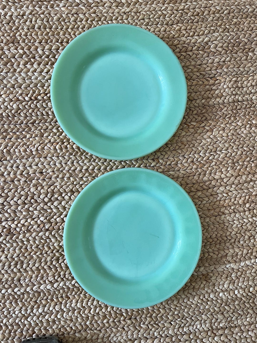 Rare Vintage Jadeite - Set of 2 Fire King Jadite Restaurant Ware Eight ...
