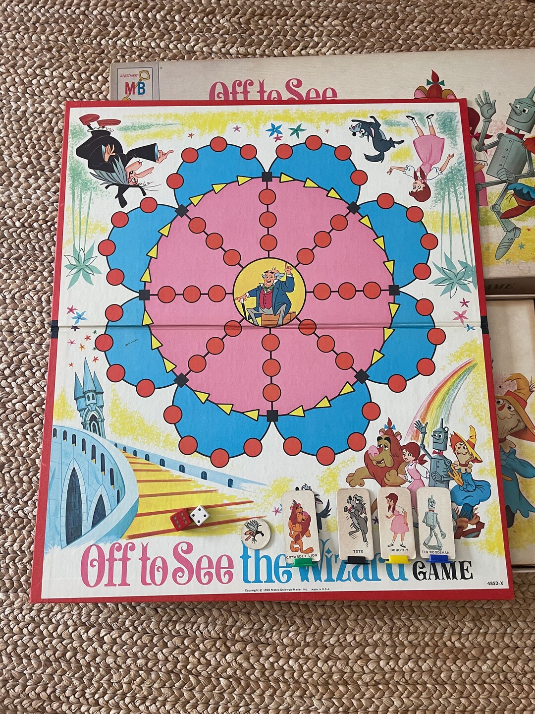 Vintage off to See the Wizard Board Game Milton Bradley 1968 No. 4852 ...