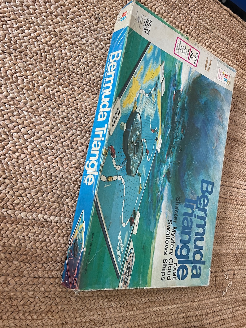 Vintage BERMUDA TRIANGLE Board Game 1975 Milton Bradley - Missing Blue ...