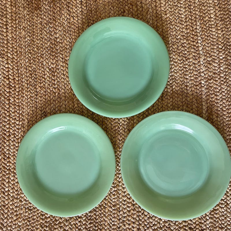 Jade Glass Dinner Set - Etsy