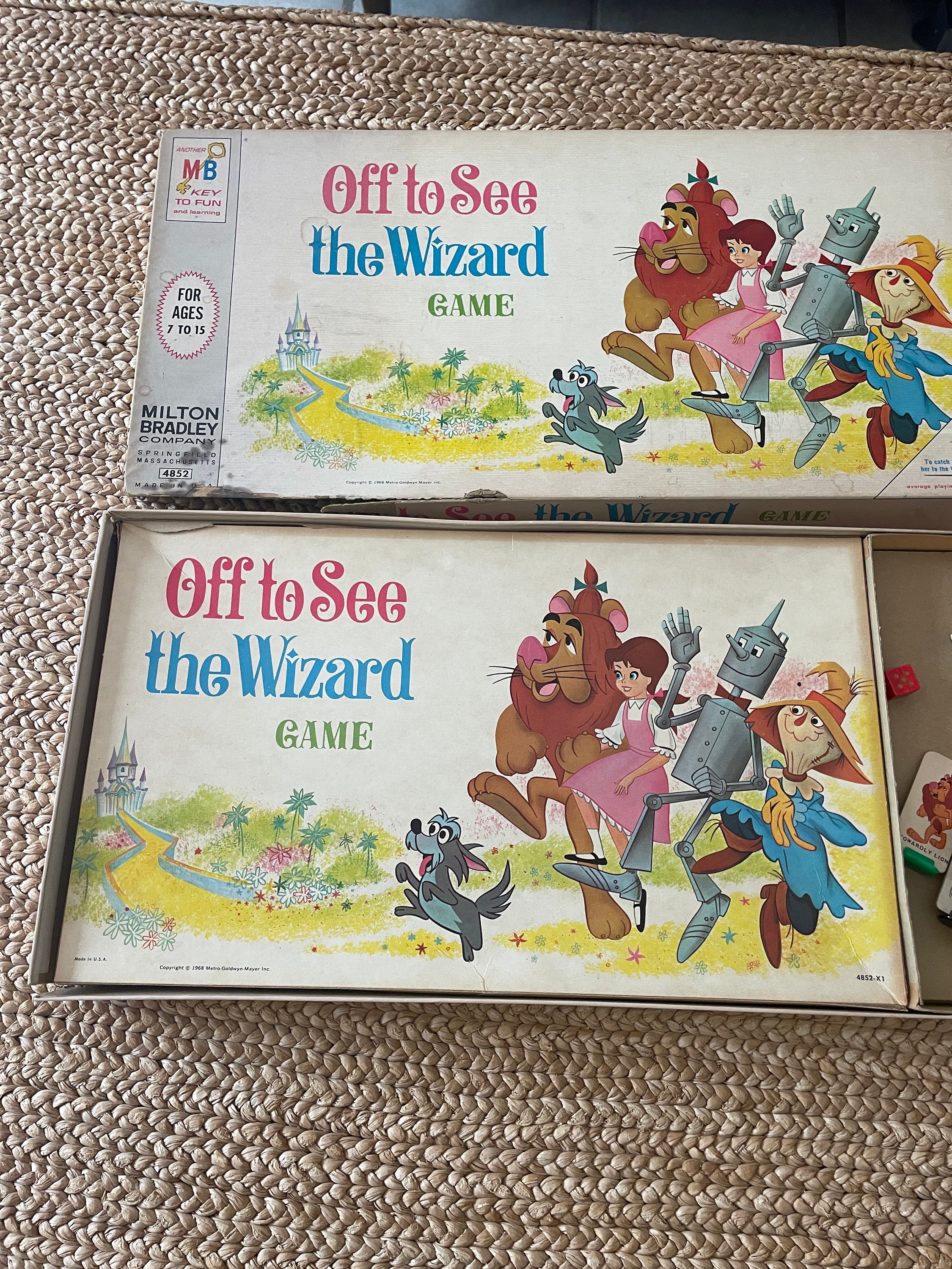 Vintage off to See the Wizard Board Game Milton Bradley 1968 No. 4852 ...