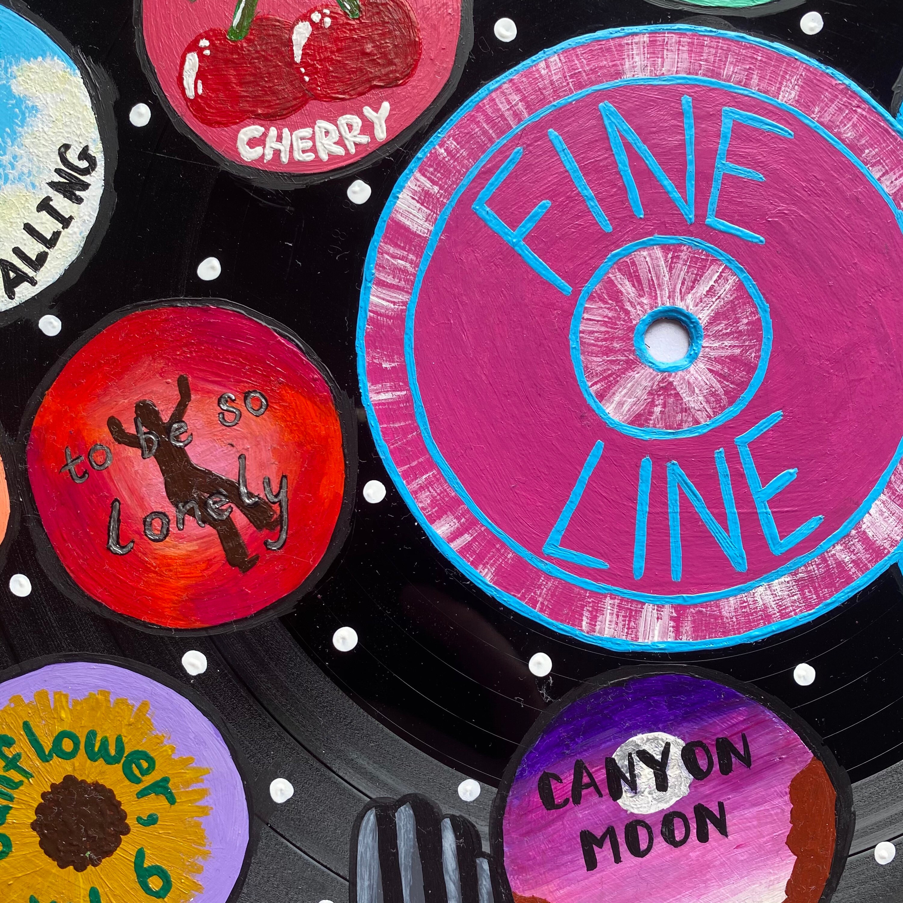 Acrylic Art & Collectibles Painting Lights Up 12” Hand Painted Vinyl ...