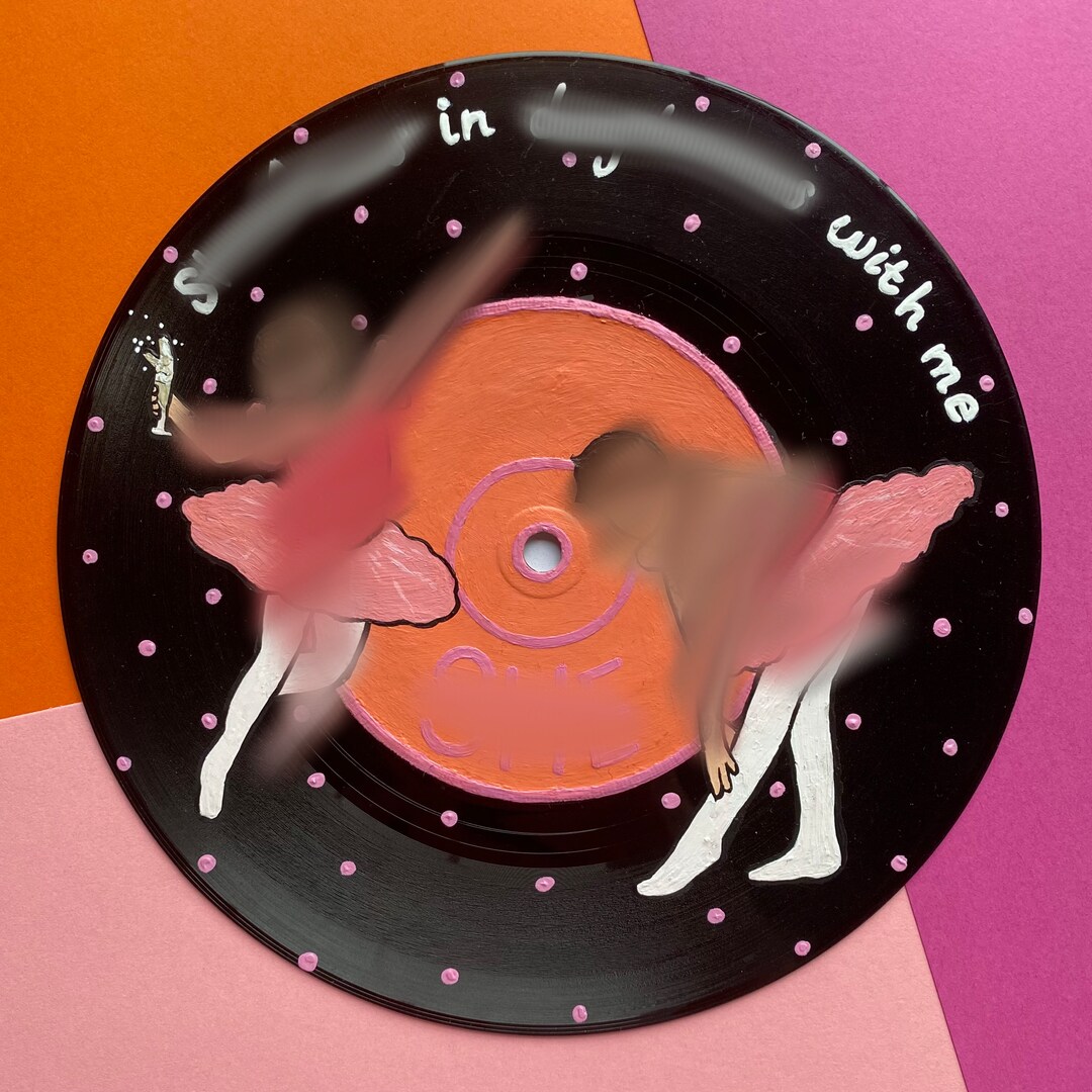 HS BALLERINA 7 Hand Painted Vinyl Record Wall Fine Line Art - Etsy